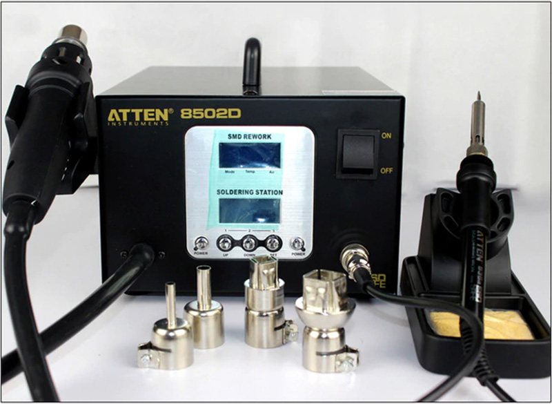 Trạm khò và hàn 2 trong 1 Atten AT8502D